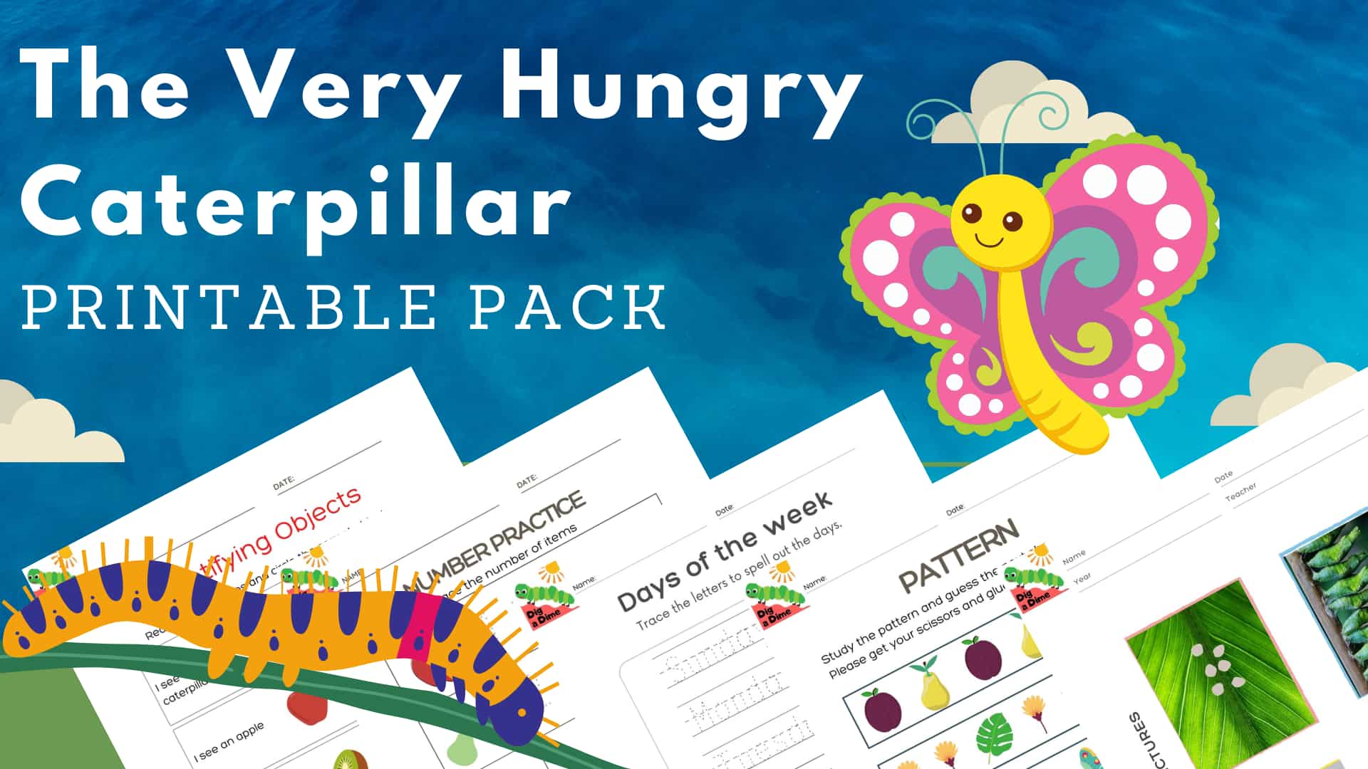 The Very Hungry Caterpillar - Free Printables Pack (Early Reading/ Pre ...